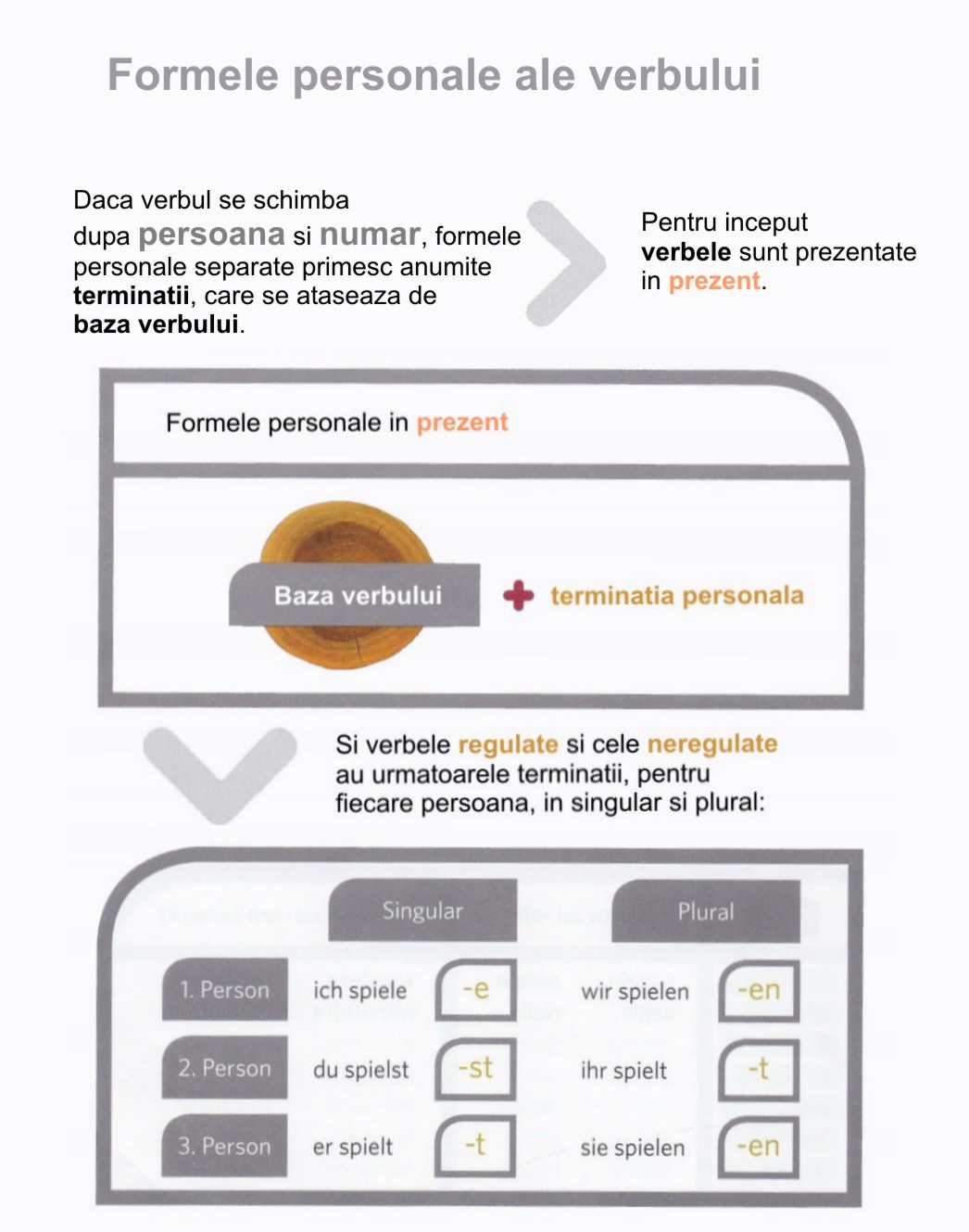 Sofisticato.ro - Gramatica in imagini - Formele personale ale verbului ...